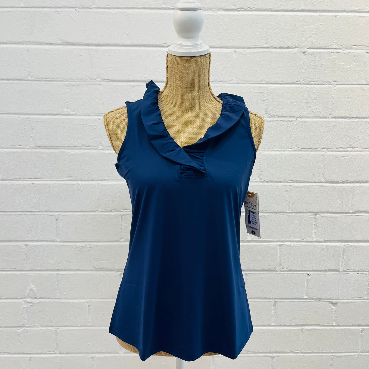 Lulu-B Navy V-Neck Ruffled Top – Serendipity Boutique